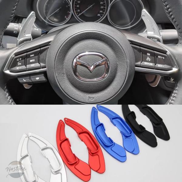 マツダ 2 3 6 AXELA SKYACTIV ATENZA CX 3 CX5 CX 9 GT シグネチャー カー ステアリングホイール パドル シフト エクステンション シフター DSG ステッカー