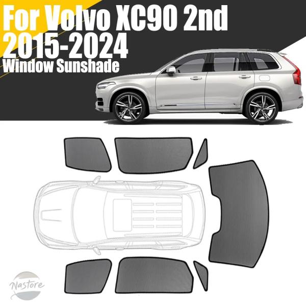 ボルボ XC90 2ND 2015 2024 カスタム マグネット式カーウィンドウサンシェード カーテンメッシュフロントウインドシールド 2018 23