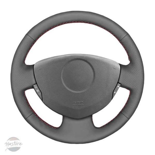 ルノー クリオ 2 トゥインゴ 2 ダチア サンデロ 2001 2014 ステアリングラップ マイクロファイバーレザー カスタム DIY 車 ステアリングホイール カバー