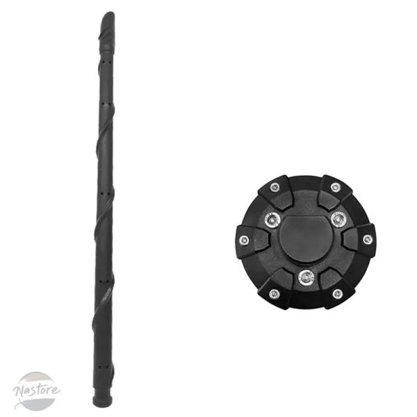 A03E ジープ ラングラー TJ JK JL JT ルビコン サハラ スポーツ アンテナベース + フレキシブル スパイラルアンテナ AM FM アンテナ交換