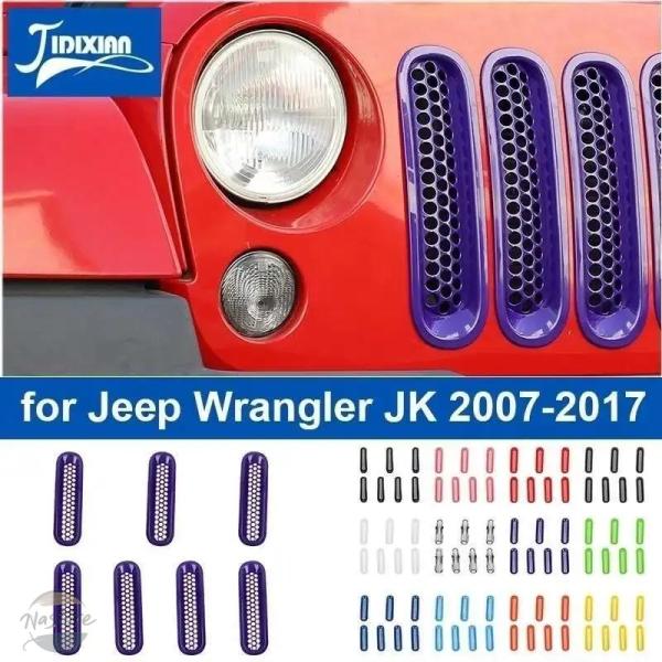 ジープ ラングラー JK 2007 17 車 フロントインサート レーシング グリル デコレーションカバー