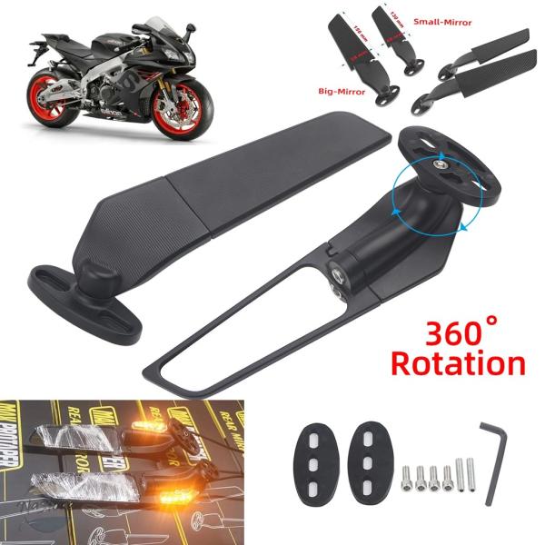 アプリリア GPR250R APR250 RS660 RS125 RS250 バイク ミラー カスタム風ウィング調整可能回転バックミラー MOTO