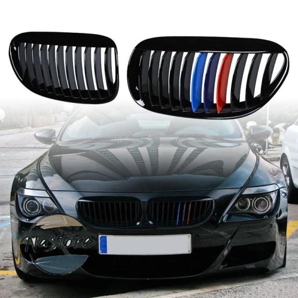BMW フロント 光沢グリル e63 e64 650i 645ci m6 04 10 coupe convertible カラーm ブラック 2個 部品 カスタムパーツ アクセサリー当店の商品は海外製品が主となります。画像をよくご確認お願い...