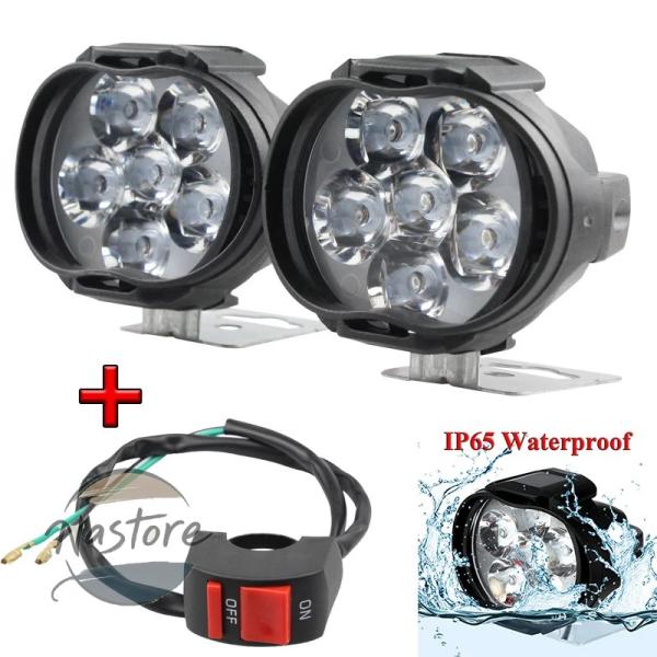 バイク 6 led headlight high brightness waterproof modified light bulbs scooters vehiclesauxiliary spotlights with カスタムパーツ 部...