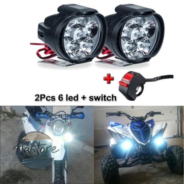 バイク 6 9led 12v headlights universal white super bright working front light 10w led scooters spotlight moto fog カスタムパーツ 部...