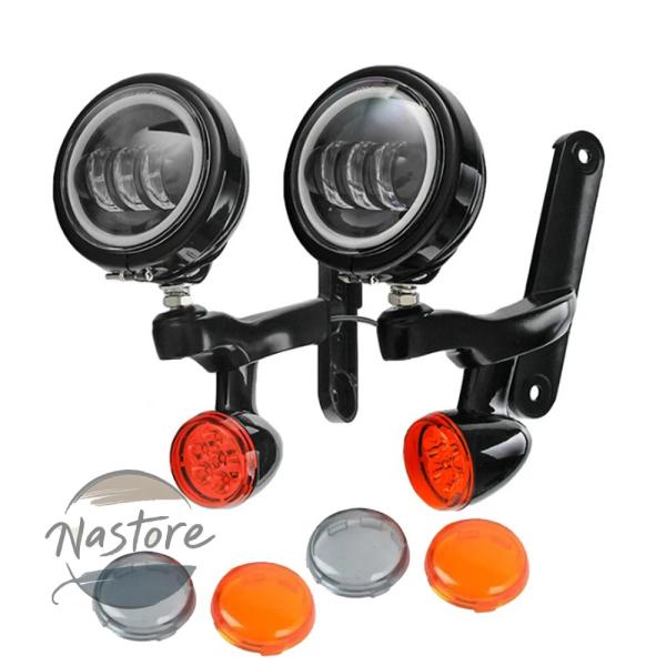 バイク ウィンカー led スポットライト フォグライト ブラケットハーレー ロードキング flhr 1994 2013 カスタムパーツ 部品 アクセサリー当店の商品は海外製品が主となります。画像をよくご確認お願いします。・商品はTOPもし...