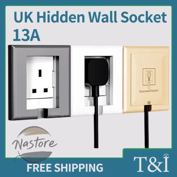 1/10 pcs uk 隠し壁ソケット 13a 埋め込みパネル 隠しフラッシュスイッチ / ウォールパッドカセット 超薄型凹型コンセント当店の商品は海外製品が主となります。画像をよくご確認お願いします。・商品はTOPもしくは、オプションでご...