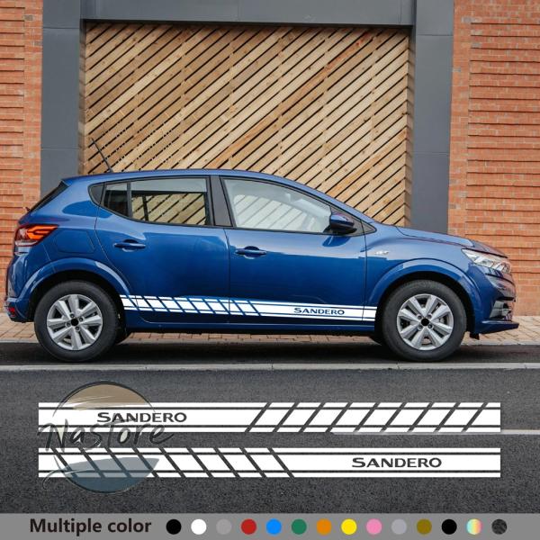 カスタム 2枚入り ドアサイド ストライプステッカー dacia duster stepway logan sandero lodgy decor 自動車アクセサリー ビニールフィルム当店の商品は海外製品が主となります。画像をよくご確認お願...