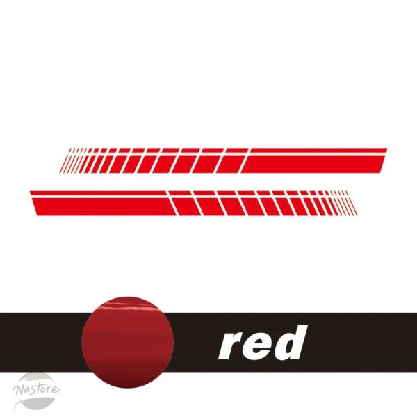 DOORDASH サイドスカートステッカー 2枚セット - 傷防止 オートチューニング ロングストライプビニールラップ 汎用フィット