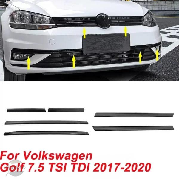 カバー フロント フォルクスワーゲン volkswagen ゴルフ 7.5 tsi tdi 2017-2020 センターグリルインサート
