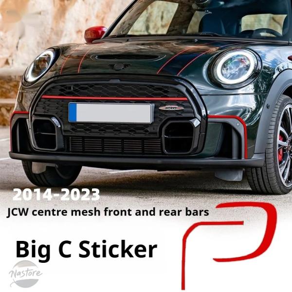 mini 外装 フロント カスタム cooper jcw f55 f56f57 カーアクセサリー コンバージョンパーツ バンパーラップベント バンパー装飾ステッカー 部品