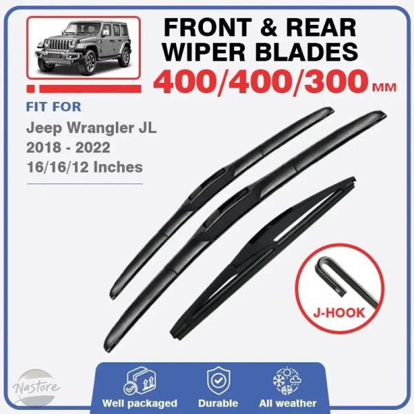 フロント リア ワイパーブレードセット ジープ ラングラー JL 2018 - 2022 フロントガラスワイパーブラシ フロントガラスウィンドウ