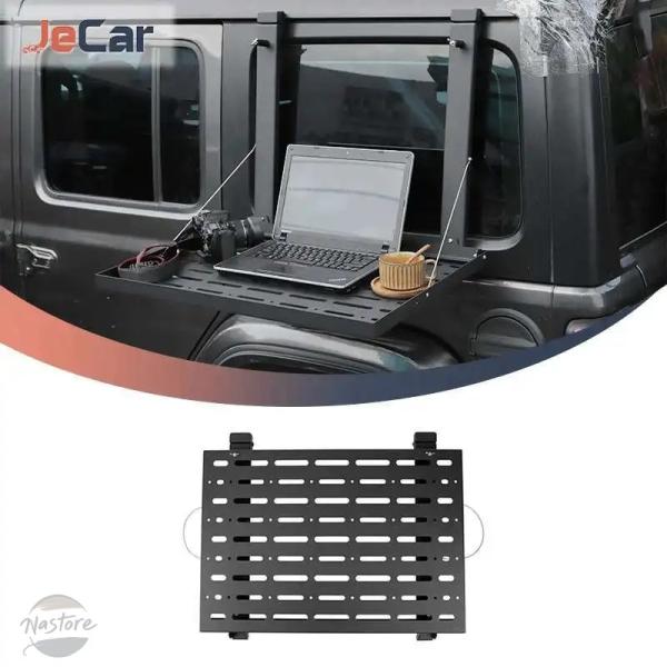 外装 リア JECAR ウィンドウガラスアーマーラック収納 合金製 ジープラングラー JL 2018 UP 4ドア アクセサリー