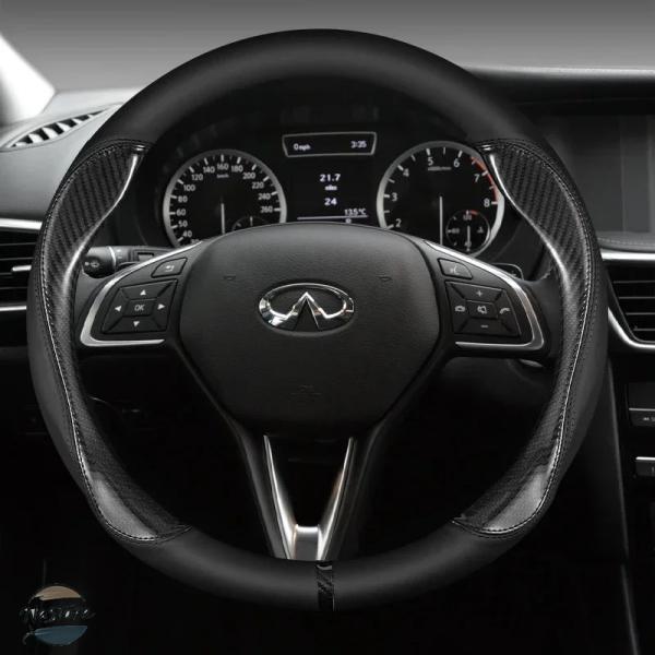 カバー ホイール ステアリング 本革 インフィニティ Q50 QX50 QX55 QX60 Q60 Q70 ETHEREA LE Q80 ESQ EX