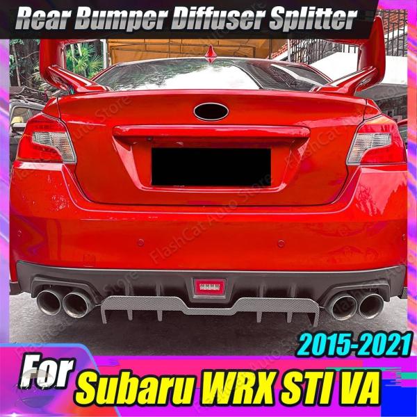 スバル WRX STI VA 2015 21 カーガード チン ボディキット バンパー リップ スポイラー リア ロア ディフューザー スプリッター