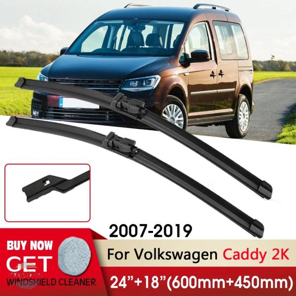 車 ワイパー フロント ワイパー ブレード 24インチ+18インチ フォルクスワーゲン キャディ 2K 2007 2019 フロントウィンドスクリーン ワイパー 自動車アクセサリー