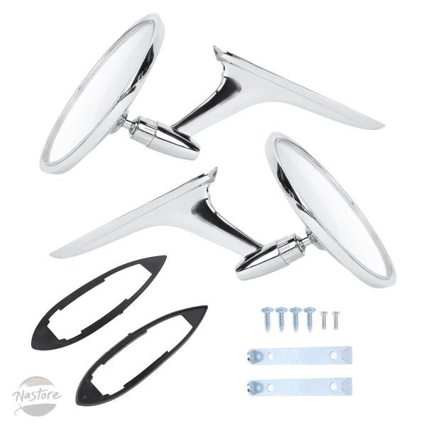 交換用ドアサイドミラー 視認性向上 654394765672 丸型外側バックミラー Impala Corvair Biscayne Bel