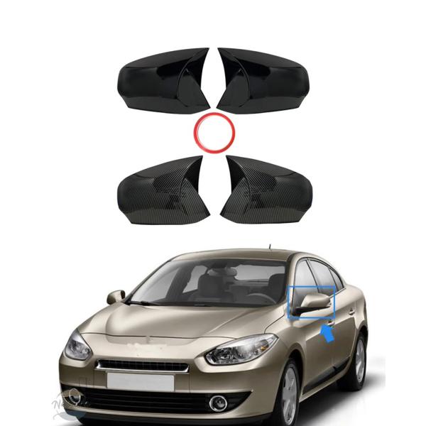 RENAULT FLUENCE 2011 15 車 バックミラー サイドミラー カバー ウィングキャップ 外装 ドア ハウジング シェル トリム 適合
