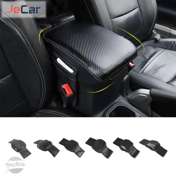 JeCar アームレストボックス センターコンソールカバー レザー 防水マット ジープ ラングラー JL/JT グラディエーター 2018年以降 内装アクセサリー