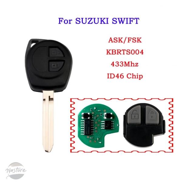 HINDLEY リモートキー スズキ スイフト SX4 アルト ビターラ イグニス ジムニー スプラッシュ 433MHZ ID46 チップ