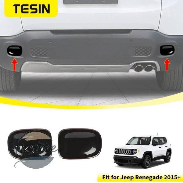 TESIN ジープ レネゲード 2015 24 車 リアフォグランプ ランプデコレーション カバー アクセサリー