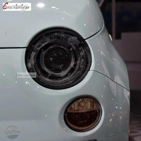 For Fiat 500 Abarth 2013-2020 Car Covers Headlight Protective Film Black Transparent Sticker Anti Scratch Auto Repair Ac...