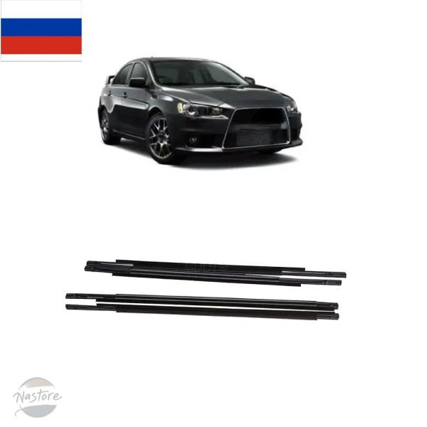 4 Pcs Black or Chrome Outside Window Glass Rubber for Lancer CY CX Window Weatherstrip for Fortis Evo Rubber Laminate 57...