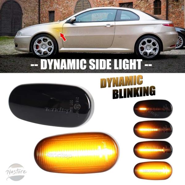 LED Sequential Lamp Dynamic Blinker Indicator Side Marker Turn Signal Light For Alfa Romeo Mito 955 147 GT 937 Fiat Bravo 2