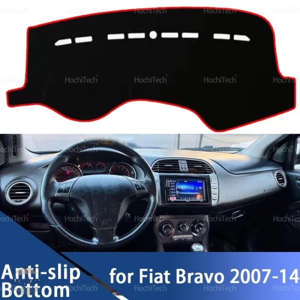 Dashboard Cover Avoid Light Anti-Slip Anti-dirty Mat Pad Sunshade Dashmat Protect for Fiat Bravo 2007-2014 2010 2011 201...