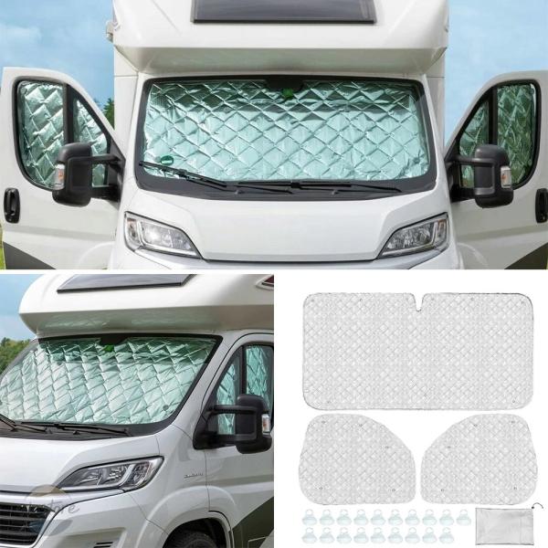 Car Sun Visors For Fiat Ducato 2006-2022 Internal Thermal Blinds 7 Layers Cover Windscreen Auto Sunshades Interior Acces...