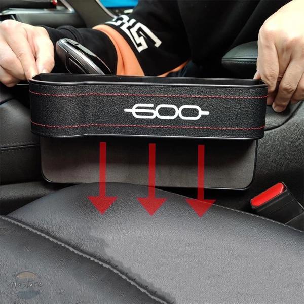 Car Seat Gap Organizer Leather Car Front Seat Storage Box For FIAT 600 E 600L 600S FIAT 600 Red 600 La Prima 2023+ Acces...