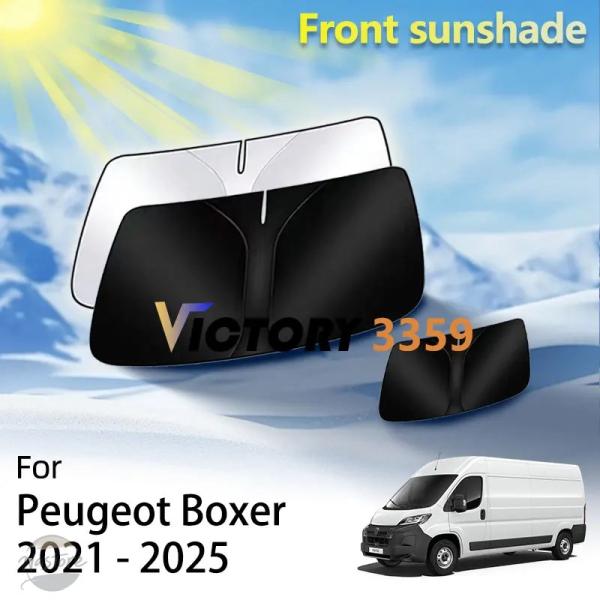 Front Window Sunshade For Fiat Ducato Peugeot Boxer Manager Citroen Jumper 2021 - 2025 Car Windshield Heat Insulation Su...
