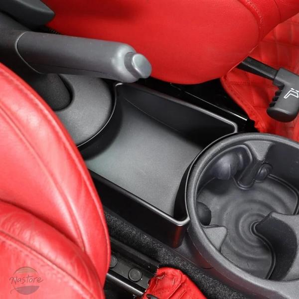 For Fiat 500 2011-2015 Abarth 595 Car Handbrake Multifunctional Storage Box ABS Black Replacement Spare Parts Accessorie...