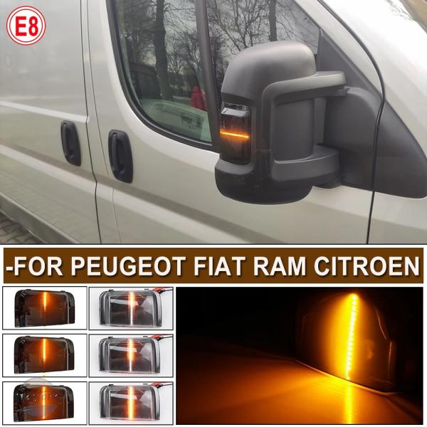 Dynamic Turn Signal Light LED Side Rearview Mirror Sequential Indicator For Fiat Ducato Citroen Jumper Truck Box Profess...