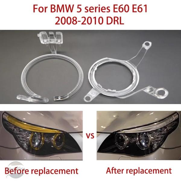 Car headlight DRL Light Guide Light Guide Tube Headlight Daytime Running Light Guide Angel Eye For BMW 5 series E60 E61 ...