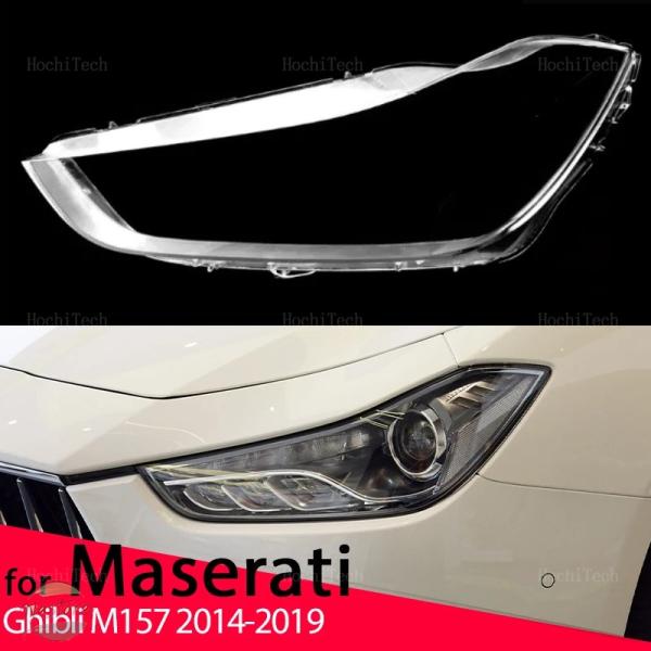 Headlight Lampshade Transparent Headlight Lens Left and Right Lampshade Cover For Maserati Ghibli M157 2014 2017 2018 2019