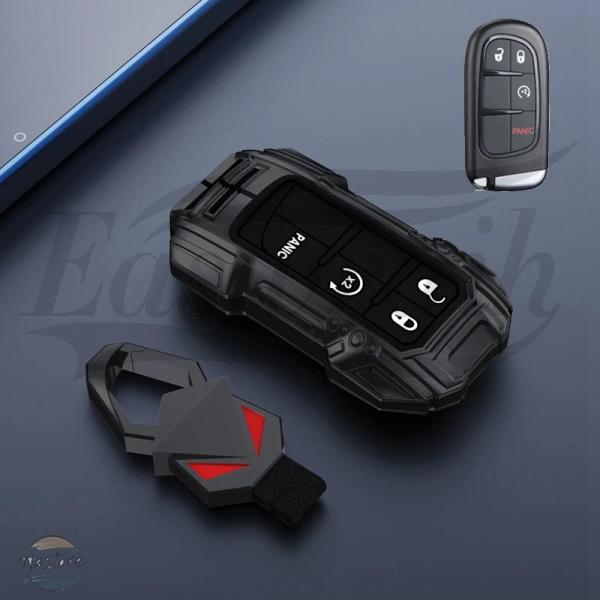 Car Zinc Alloy Key Case Cover Holder For Jeep Grand Cherokee Compass Patriot Renegade For Dodge Challenger Journey Acces...