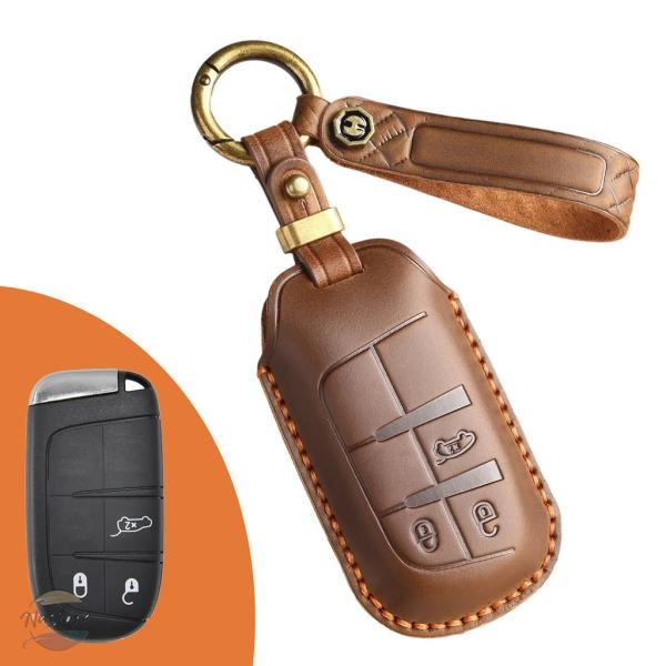 er Car Key Case Cover Fob Car Accessories for Jeep Renegade Grand Cherokee Dodge Challenger Keychain Holder Keyring
