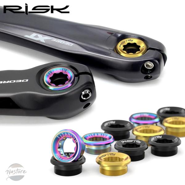 RISK M20x8mm M6x18mm チタン自転車クランクセットカバーボルト XT XTR マウンテンロードバイク プラムブロッサム ボトムブラケット クランクアームネジ