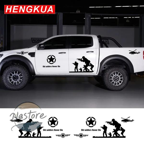 Doordash ピックアップ カーステッカー ボディドアサイドデカール 三菱 L200 トライトン 日産 ナバラ グラフィック ビニール 自動車装飾カバー