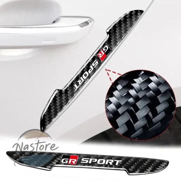トヨタ GR スポーツ ガズー レーシング ヤリス 86 カローラ ハイラックス スープラ C-HR アクセサリー用 4枚セット 車ドアステッカー プロテクター ストリップ エッジガード