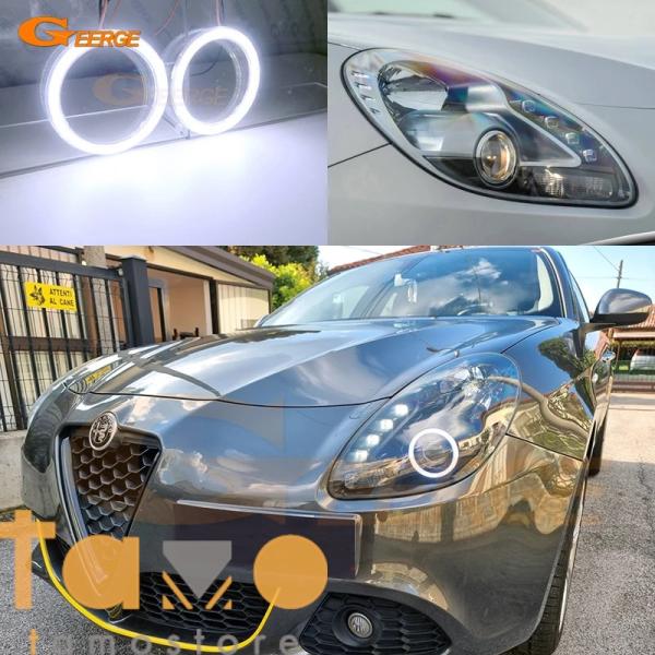 アルファロメオ ジュリエッタ 940 2010 14 2020 優れたデイライト超高輝度 cob led エンジェルアイズハローリング当店の商品は海外製品が主となります。画像をよくご確認お願いします。・商品はTOPもしくは、オプションでご選...