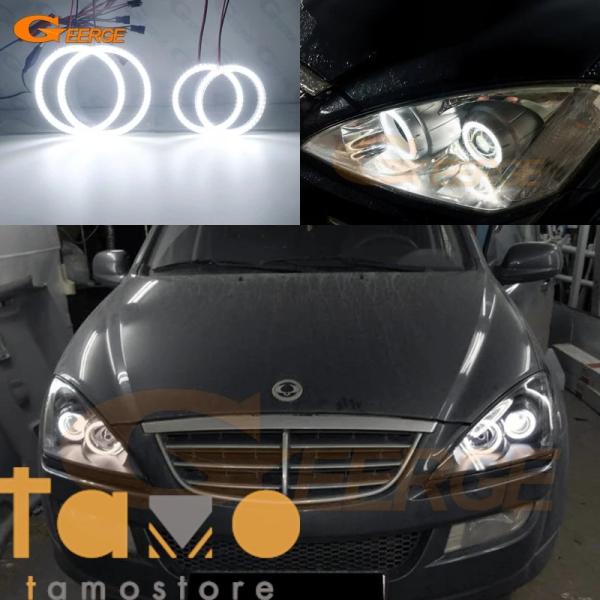 キット ssangyong kyron 2005 2014 超高輝度smdエンジェルアイハローリングデイライトカー カスタムパーツ 部品 アクセサリー当店の商品は海外製品が主となります。画像をよくご確認お願いします。・商品はTOPもしくは、...