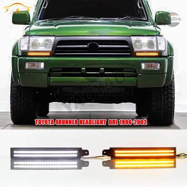 トヨタ toyota 4runner 1996-2002 バンパードライビングdrlウィンカーledデイタイムランニングライトフォグランプ 部品 カスタムパーツ