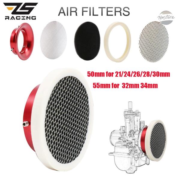 フィルター ZS RACING 50/55MM キャブレター エアカップ NET VELOCITY STACKS 合金ファンネルトランペッ