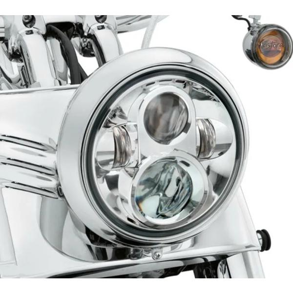 ヘッド 7インチ LED ライト モーター FLS FLSTC FLSTF FLSTFB FLSTN ツーリングトライク バイク クローム