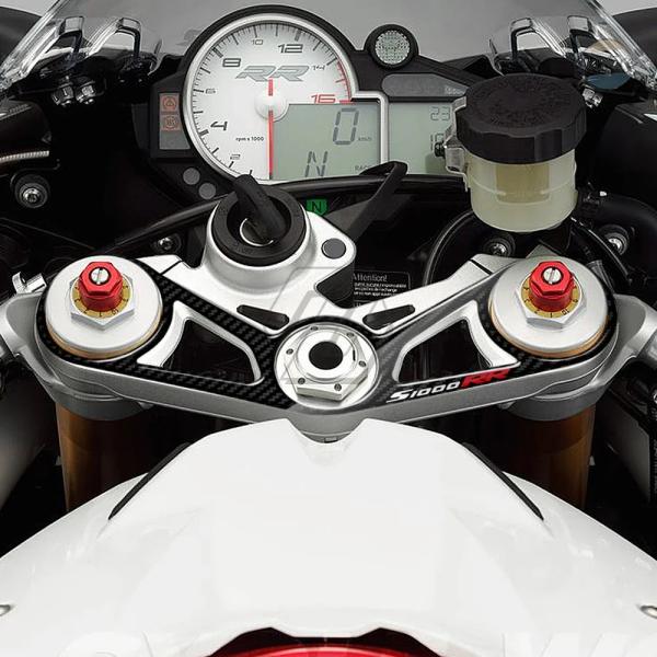 BMW S1000RR 2010 2011 3Dカーボンルック アッパー トリプルヨーク ディフェンダー