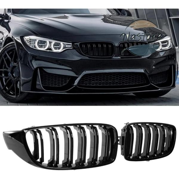f32 グリル フロント キドニー 4シリーズ f33 f36 2013-2019 m3 m4ダブルスラットグロスブラック対応 カスタムパーツ 部品 アクセサリー当店の商品は海外製品が主となります。画像をよくご確認お願いします。・商品はTO...