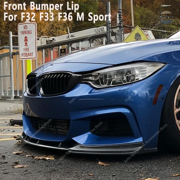 BMW フロント キット グロスブラック バンパー リップスポイラー スプリッター ディフューザー F32 F33 F36 430I 430D 440I M スポーツ 2013 2020 ボディチューニング