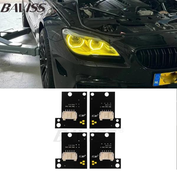 BMW ヘッド CSL イエローエンジェルアイ DRL LED モジュール 2017 2018 F06 F12 F13 LCI M6 640I 650I ライト デイタイム ランニングライト 63117394901
